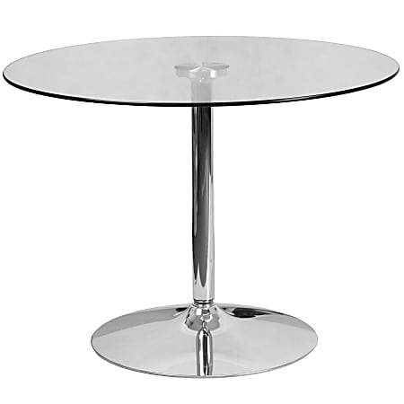 Flash Furniture Round Glass Cocktail Table 29 H x 39 14 W x 39 14 D ...