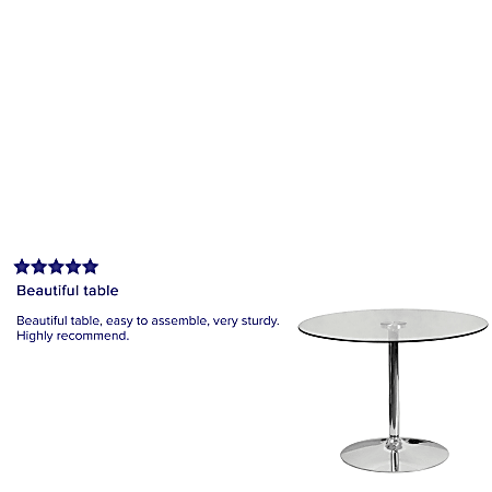 Flash Furniture Round Glass Cocktail Table 29 H x 39 14 W x 39 14 D ...