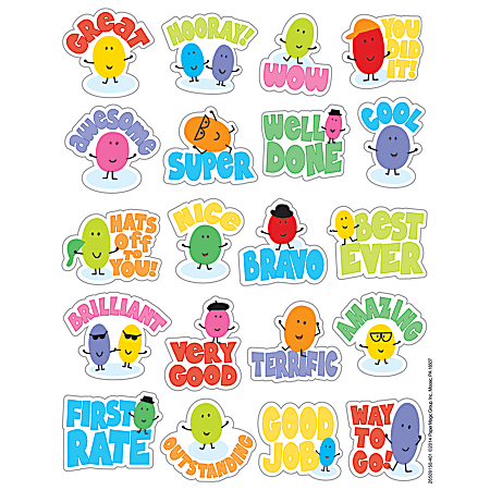 Eureka Scented Stickers Jelly Beans 80 Stickers Per Pack Set Of 6 Packs ...