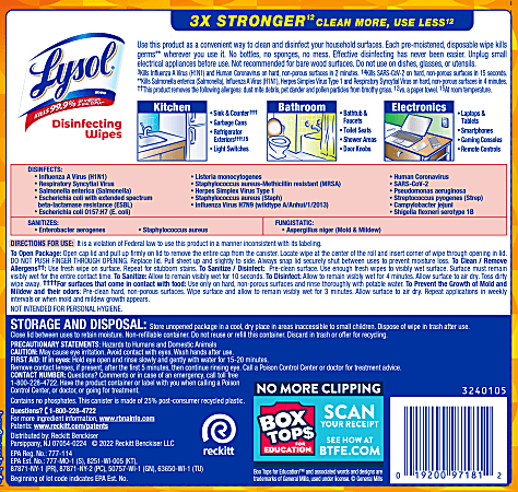 Lysol Designer Tub Disinfecting Wipes Brand New Day Scent Canister Of ...