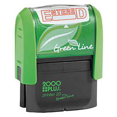 2000 PLUS Green Line Self Inking Message Stamp Entered 916 x 1 34 ...