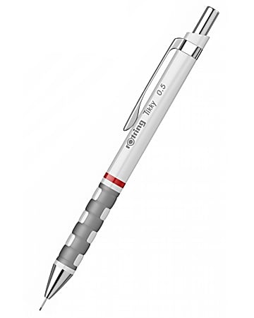 rOtring Tikky Mechanical Pencil 0.5mm White Barrel with Leads - Office ...