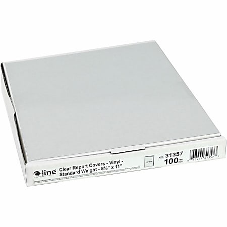 C Line Clear Report Covers 8 12 x 11 Box Of 100 - Office Depot