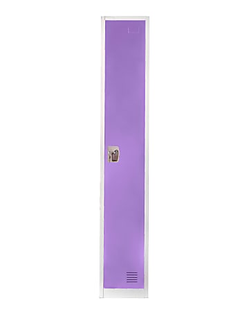 Alpine AdirOffice 1 Tier Steel Locker 72 H x 12 W x 12 D Purple - ODP ...