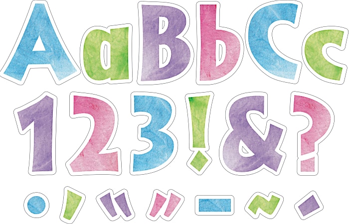 Barker Creek Letter Pop Outs 4 Tie Dye Pack Of 255 Pop Outs - Office Depot