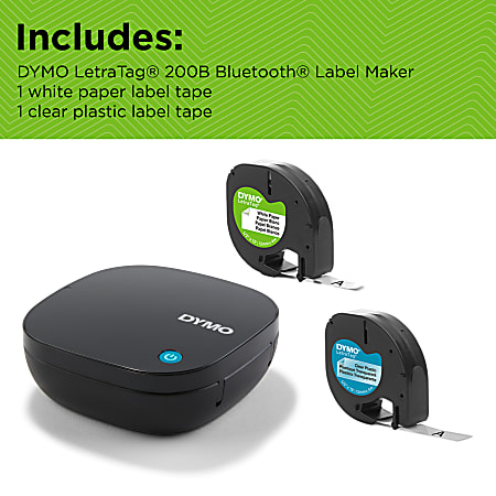 Dymo Letratag 200B Bluetooth Label Maker Printer Bundle with 2 Tapes ...