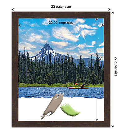 Amanti Art Fresco Dark Walnut Wood Picture Frame 23 x 27 Matted For 20 ...