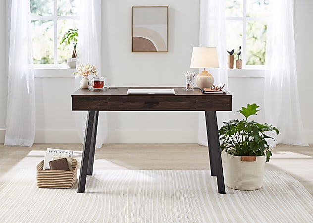 Realspace 48 W Lancott Computer Desk Dark Brown - Office Depot