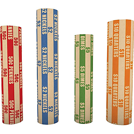 Nadex Coins Coin Wrappers Flat Striped 5 Width x 6.90 Length Durable ...