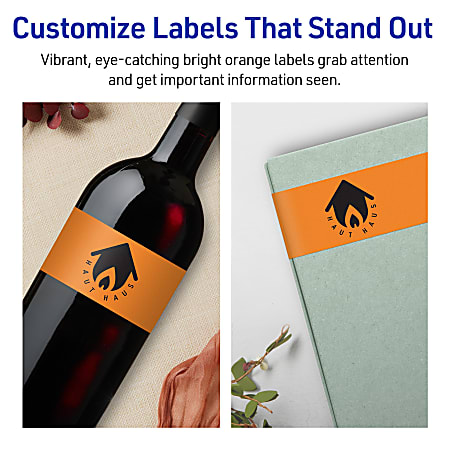 Avery Print To The Edge Labels With Sure Feed Technology 94232 BOP10 Rectangle 1 34 x 7 34 Matte ...