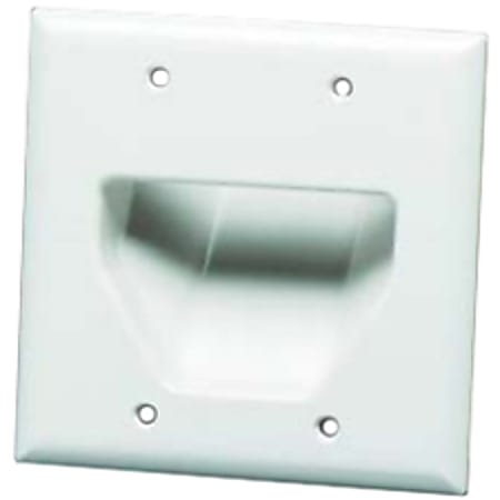 Datacomm Recessed Low Voltage Faceplate - Office Depot