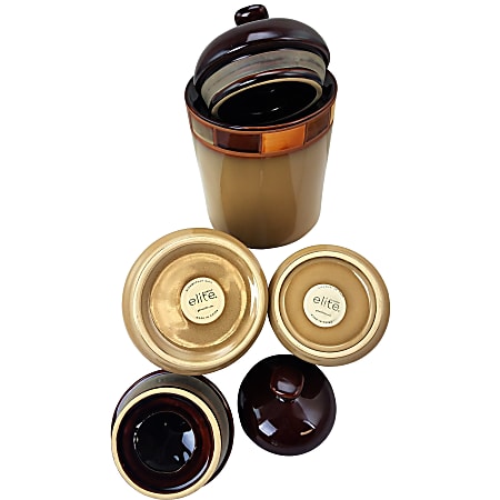 Casa Estebana 3 Piece Canister Set Brown - Office Depot