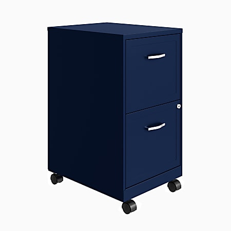 Realspace SOHO Smart 18 D Vertical 2 Drawer Mobile File Cabinet Navy ...