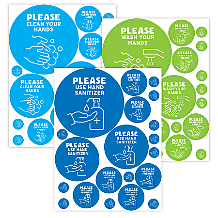 Hand2Mind Handwashing Reminder Decals Set Of 60 - ODP Business Solutions