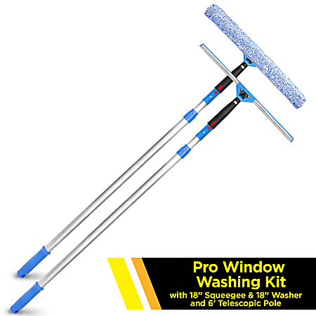 Gritt Commercial Pro Window Washing Kit With Squeegee Washer And ...