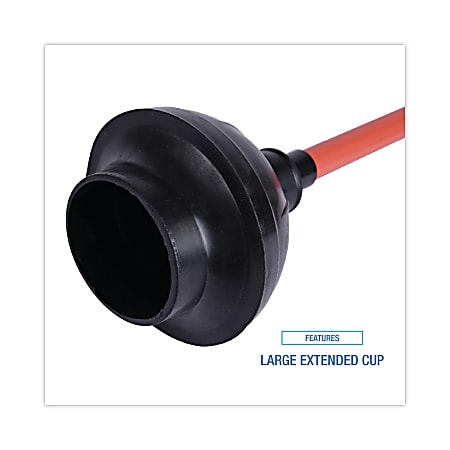 Boardwalk Rubber Toilet Plunger 18 RedBlack - Office Depot
