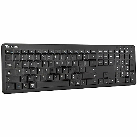 Targus Full Size Multi Device Bluetooth Antimicrobial Keyboard Black ...