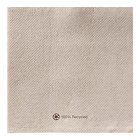 FashnPoint 1 Ply Beverage Napkins 4 x 4 100percent Recycled Natural ...