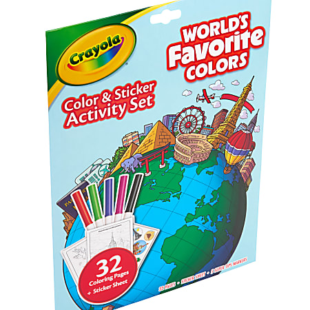 Crayola Color Sticker Activity Set for Kids World s Favorite Colors ...