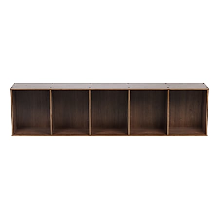 IRIS Yama 67 H 5 Tier Shelf Brown - Office Depot