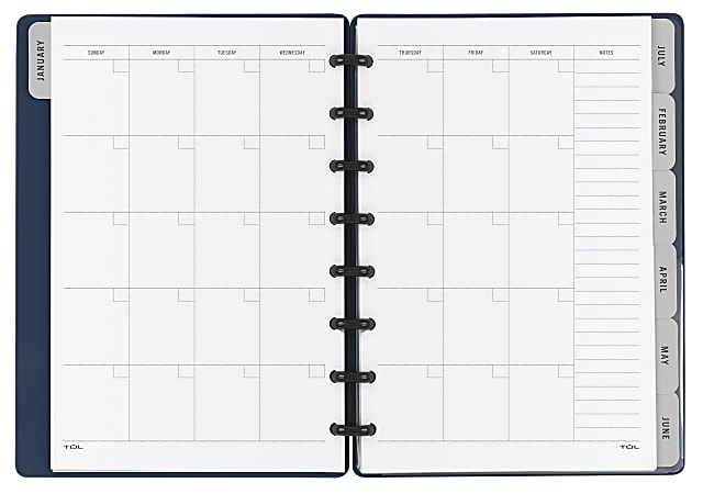 TUL Discbound Monthly Planner Starter Set Undated Junior Size Soft ...