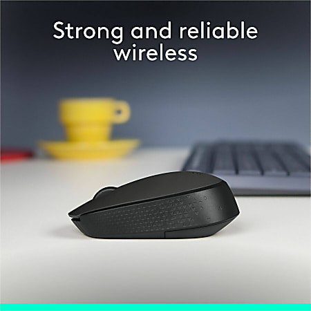 Logitech M170 Mouse Optical Wireless Radio Frequency Black USB Scroll ...