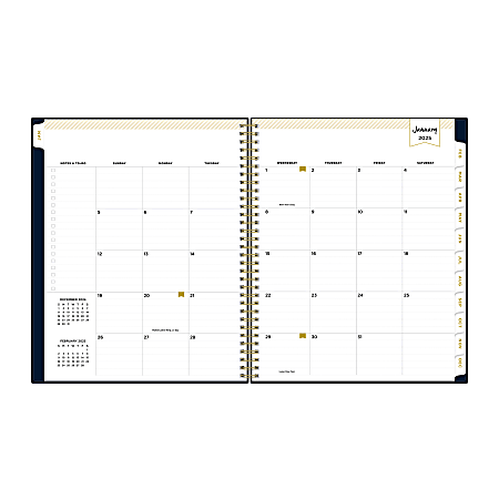 2025 Day Designer WeeklyMonthly Planning Calendar 8 12 x 11 Solid Navy ...