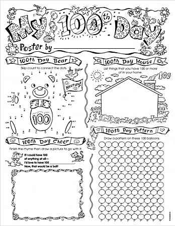 Scholastic Personal Poster Set 100th Day 17 x 22 Pack Of 30 - Office Depot