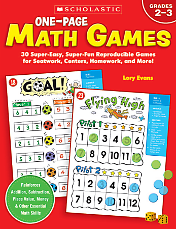 Scholastic One Page Math Games - Office Depot