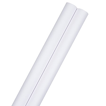JAM Paper Wrapping Paper Matte 25 Sq Ft White Pack of 2 Rolls - Office ...
