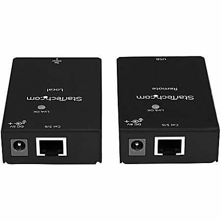 StarTech.com 1 Port USB 2.0 Over Cat5 or Cat6 Extender Kit 165ft 50m ...