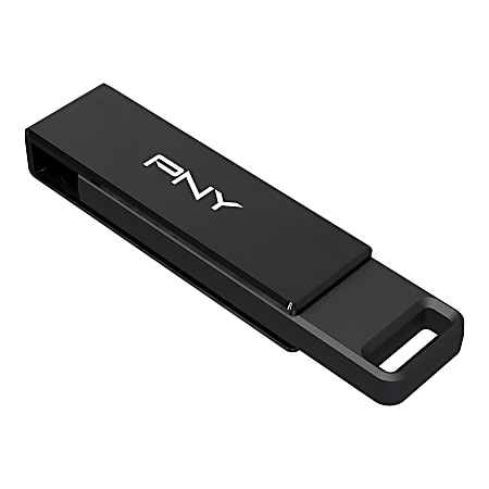 PNY Elite X Type C USB C 3.2 Gen 1 Flash Drive 64GB Black - Office Depot
