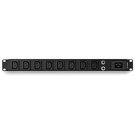 StarTech.com 1U 19 8 Port Rack Mount PDU IEC C13 Socket Rackmount Power ...