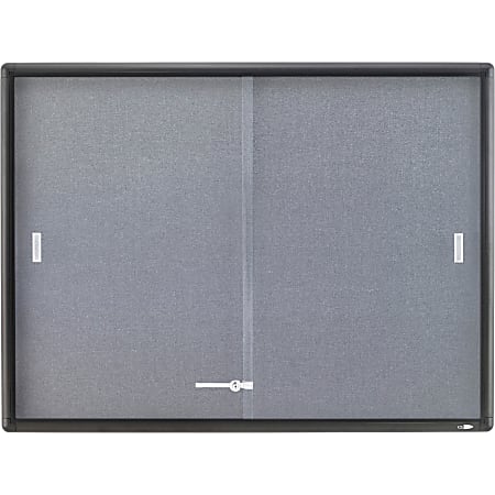 Quartet Enclosed Bulletin Board 36 x 48 Aluminum Frame With Black ...
