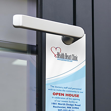 Custom Printed Full Color Door Hangers 3 12 x 8 12 Double Sided 120 LB ...