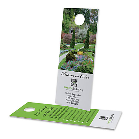 Custom Printed Full Color Door Hangers 3 12 x 8 12 Double Sided 120 LB ...