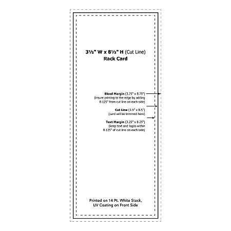 Custom Printed Full Color Rack Cards 3 12 x 8 12 Double Sided 120 LB ...