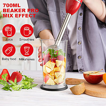 Galanz 2 Speed Multi Function Retro Immersion Hand Blender Hot Rod Red ...