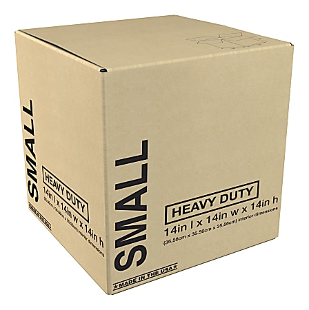 Office Depot® Brand Heavy-Duty Corrugated Moving Box, 14"H x 14"W x 14 ...