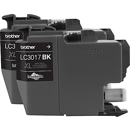 Brother LC3017 Black High Yield Ink Cartridges Pack Of 2 LC30172XL ...