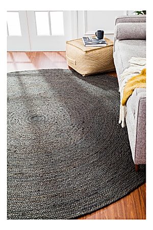 Anji Mountain Kerala Natural Jute Rug 6 Gray - Office Depot