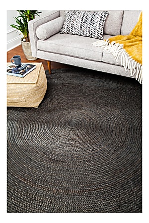 Anji Mountain Kerala Natural Jute Rug 6 Gray - Office Depot