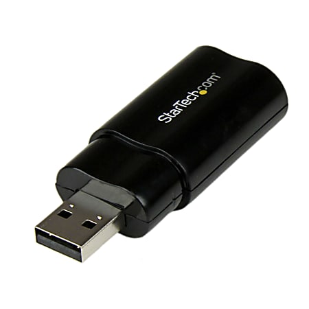 StarTech.com Audio USB Adapter Add headphone and MIC audio connectors ...