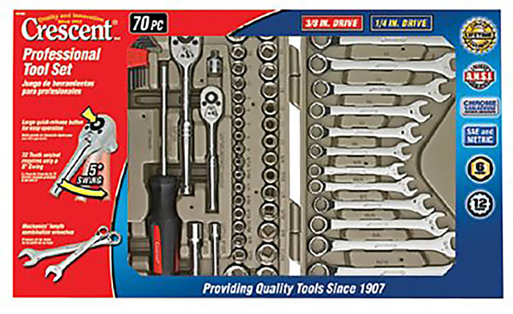 Crescent© 70-Piece Professional Tool Set With Case