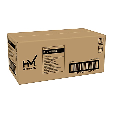 Highmark Manual Soap Sanitizer Dispenser Black - Office Depot