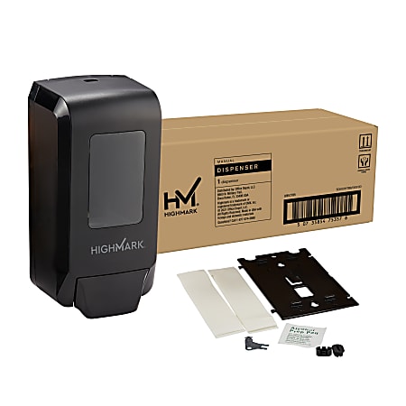 Highmark Manual Soap Sanitizer Dispenser Black - Office Depot