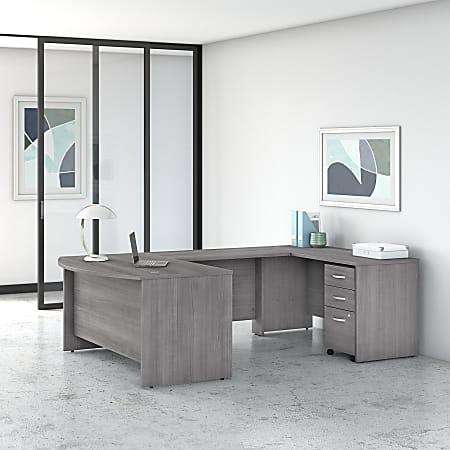 Bush Business Furniture Studio C U Shaped Desk With Mobile File Cabinet ...