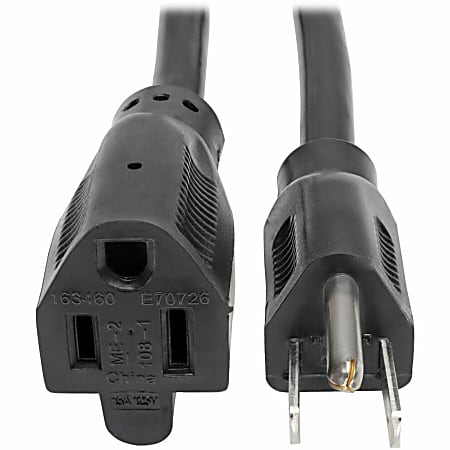 Eaton Tripp Lite Series Power Extension Cord NEMA 5 15P to NEMA 5 15R ...
