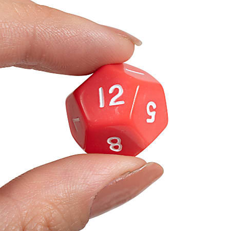Learning Advantage 12 Sided Polyhedra Dice Red 12 Dice Per Pack Set Of ...