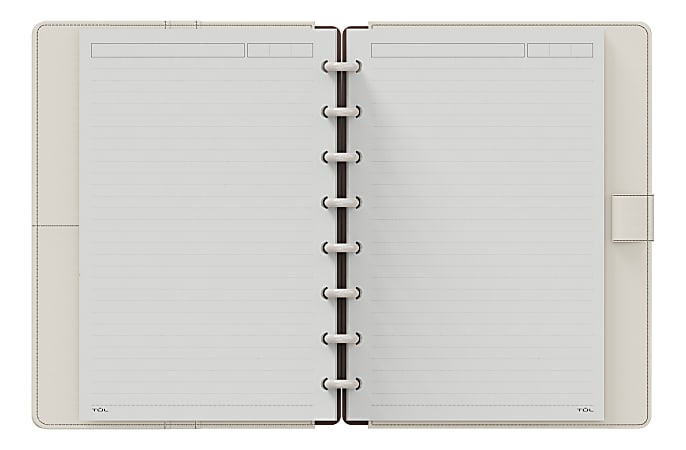 TUL Discbound Notebook With Leather Cover Junior Size Narrow Ruled 60 ...